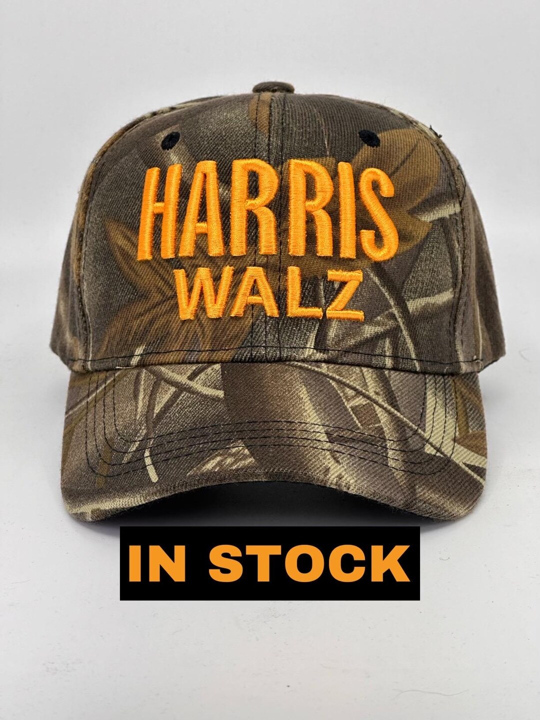 Kamala Harris Tim Walz Hat. Hunter Camo Embroidered 3D Harris Walz in ...
