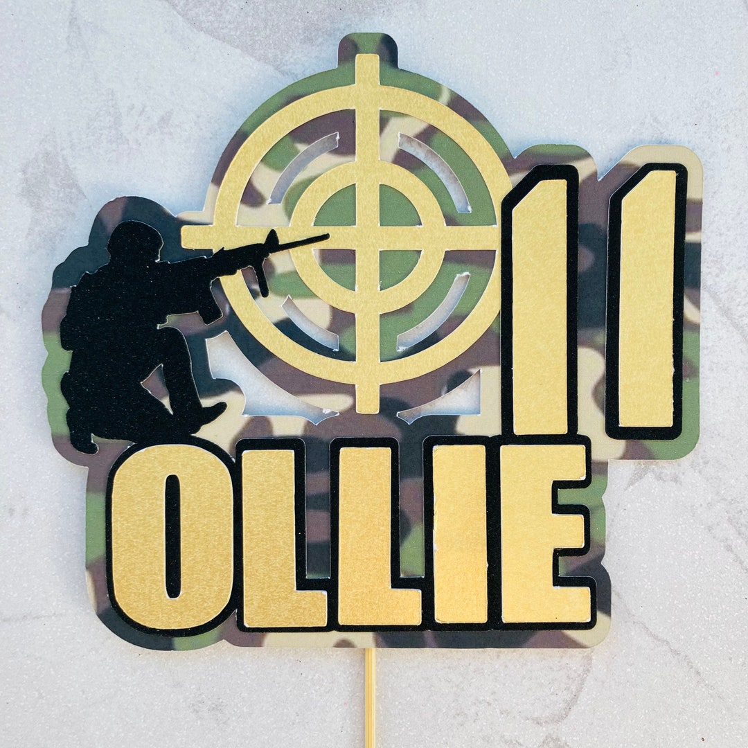 Army Themed Cake Topper - Etsy