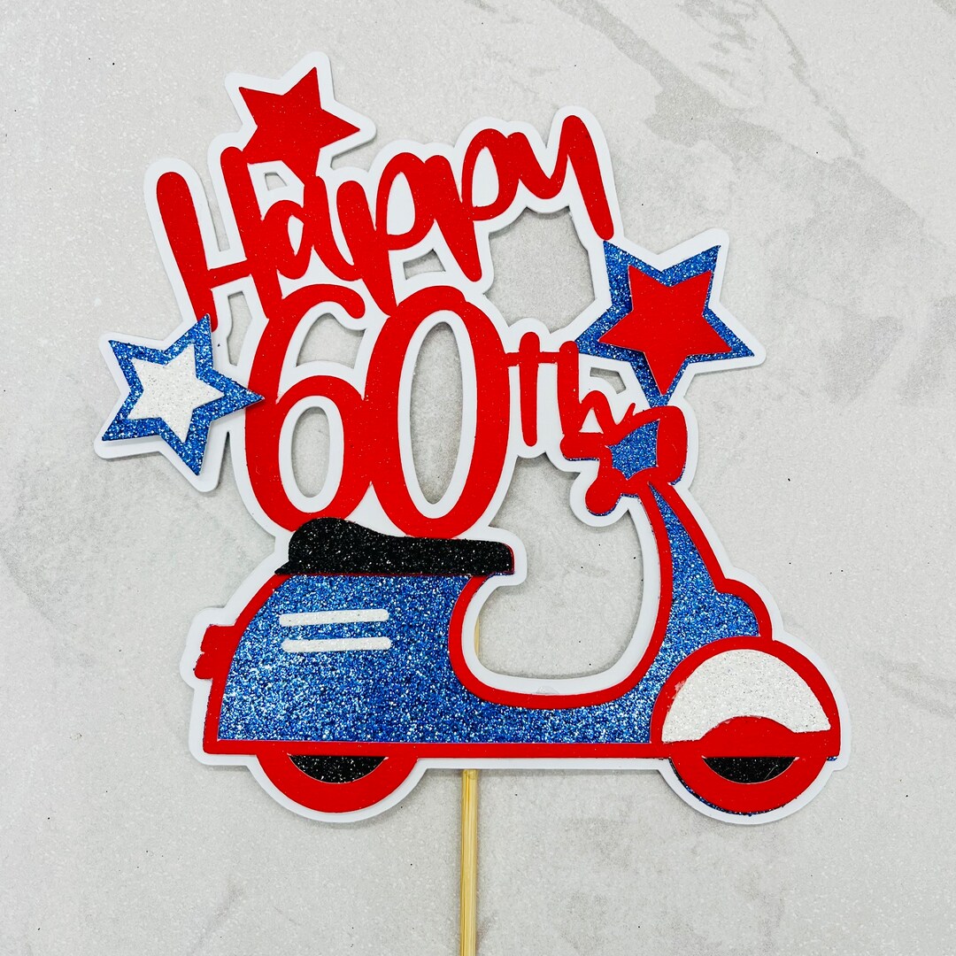 Lambretta Scooter Cake Topper - Etsy