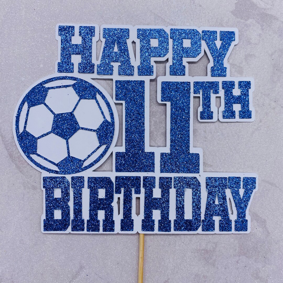 Football Themed Personalised Cake Topper - Etsy