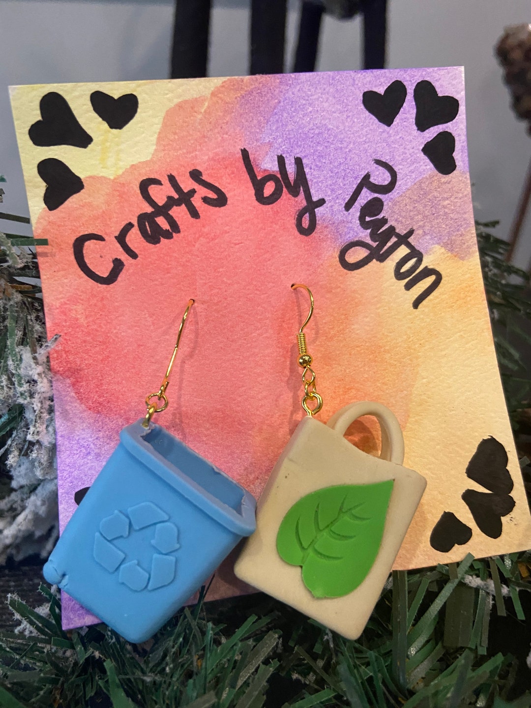 Reduce Reuse Recycle Unique Handmade Eraser Earrings With - Etsy