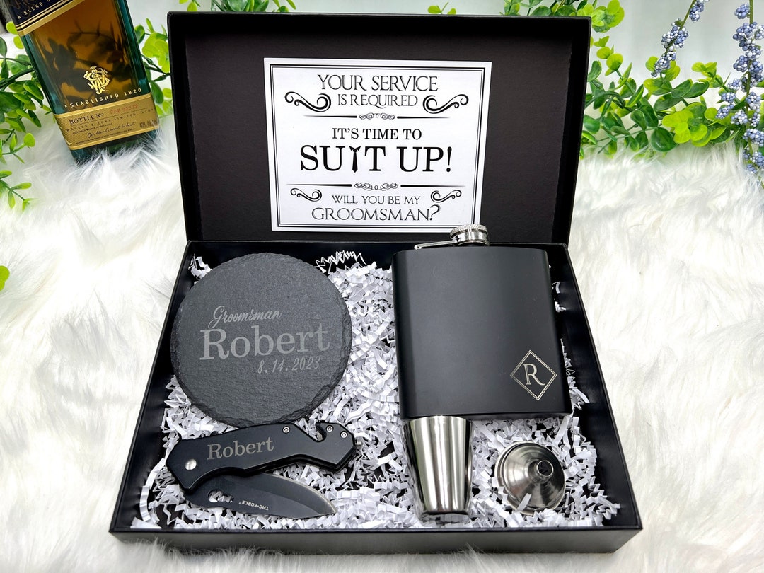 Groomsmen Proposal Gift Box, Groomsmen Gift, Gift for Best Man, Pocket ...