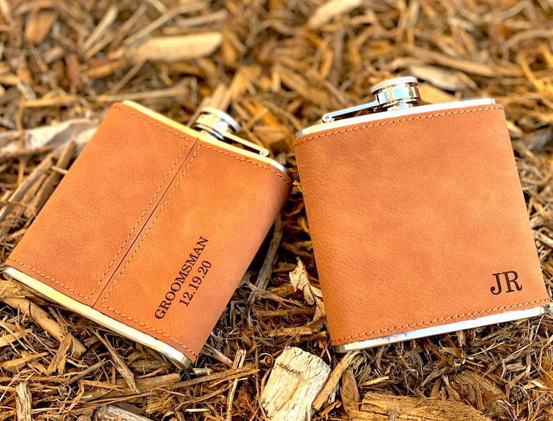 Engraved Flask for Groomsmen Personalized Flasks for Men - Etsy