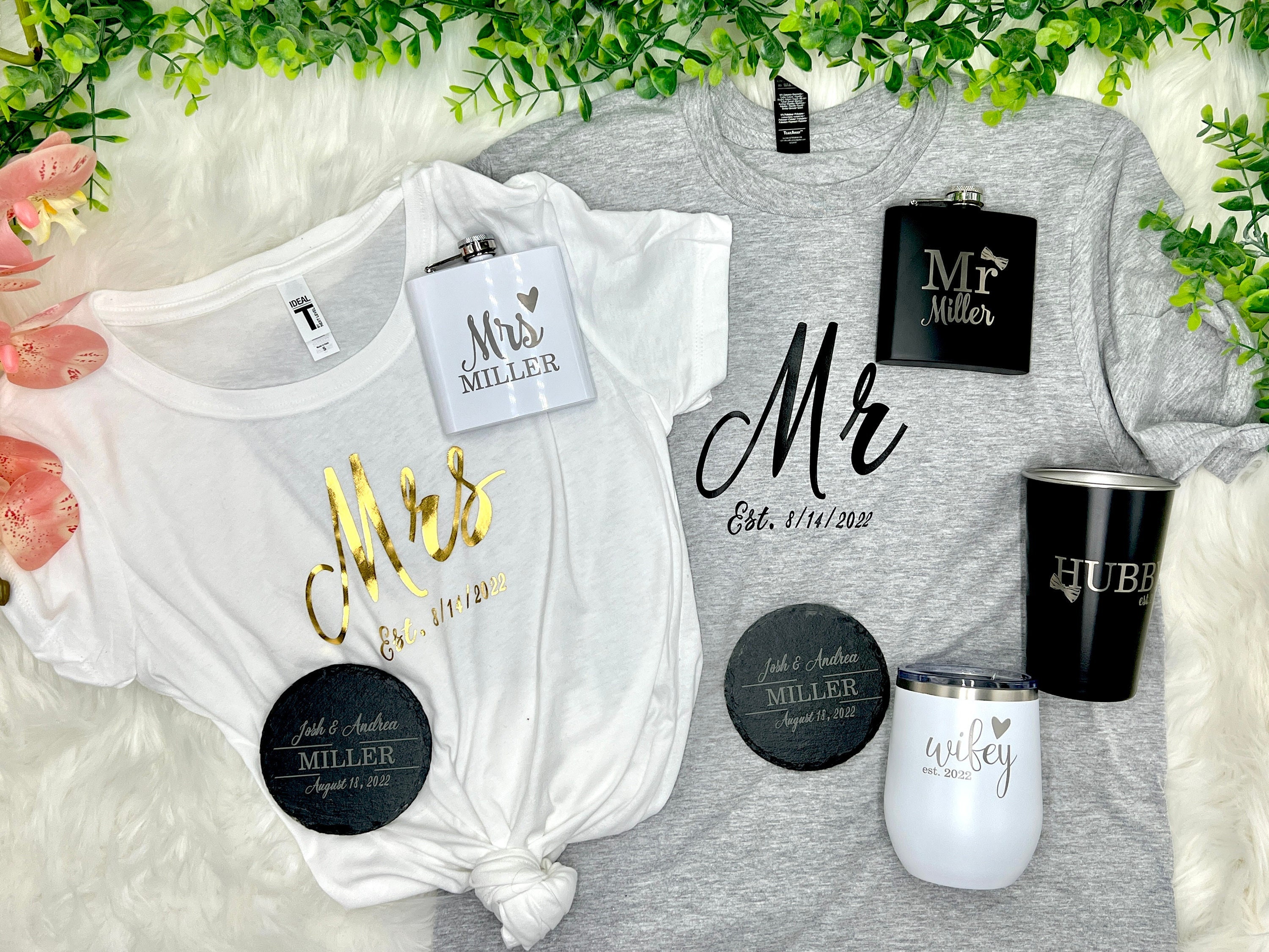 Engagement Gift for Couple, Engagement Gift Set, Newlywed Gift, His and ...