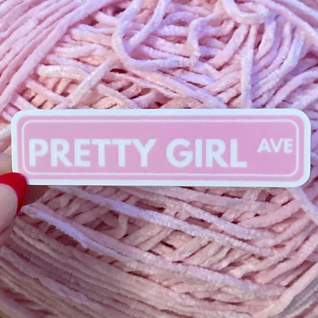 Pretty Girl Avenue Sticker | Vinyl Decal for Waterbottle, Laptop ...