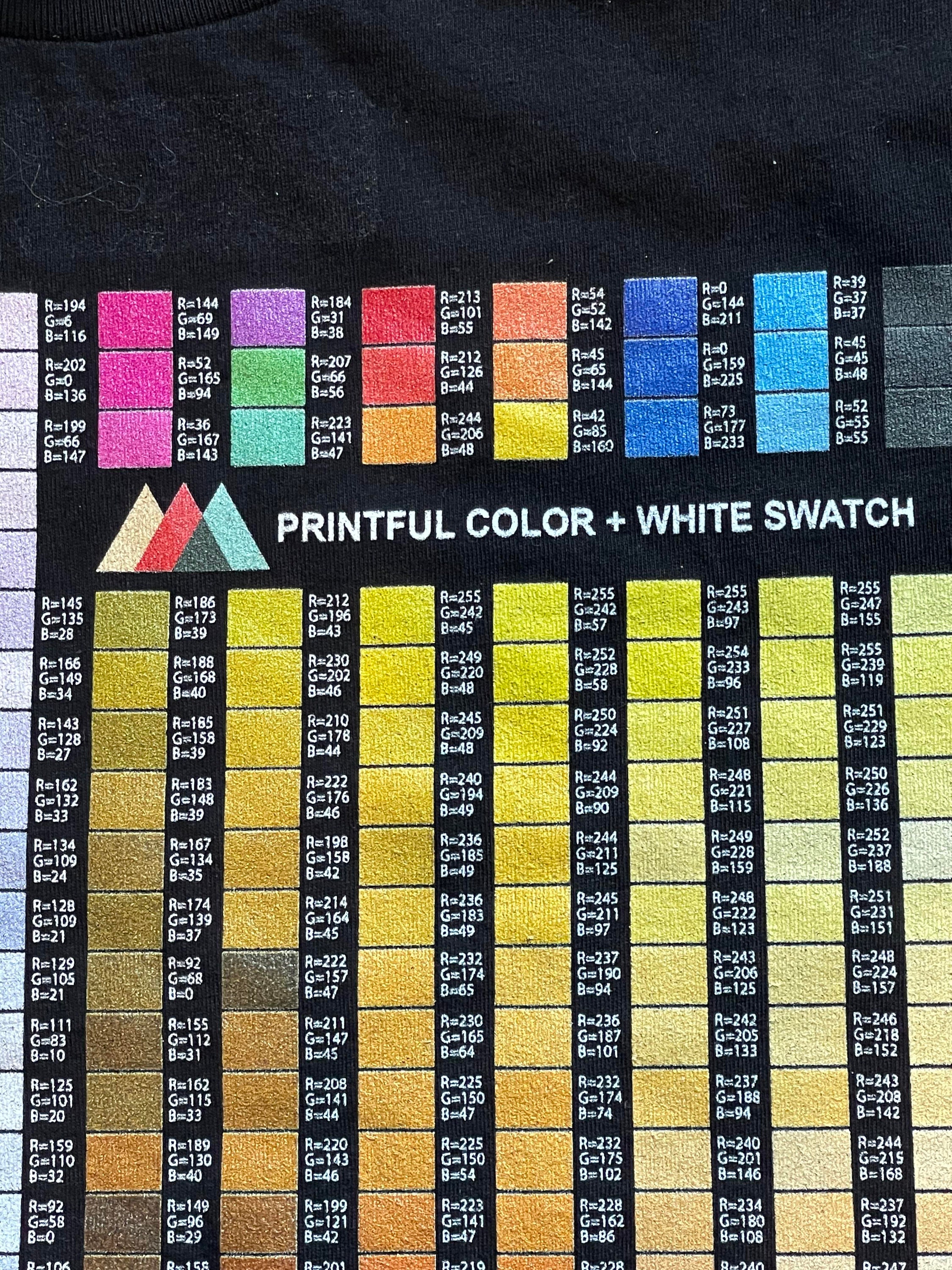 Printful RGB Color Palette - Etsy