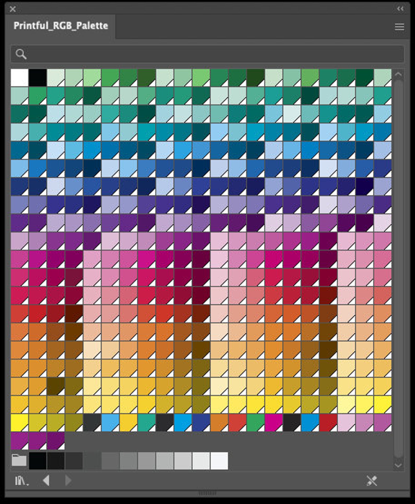 Printful RGB Color Palette - Etsy