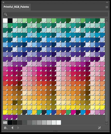 Printful RGB Color Palette - Etsy