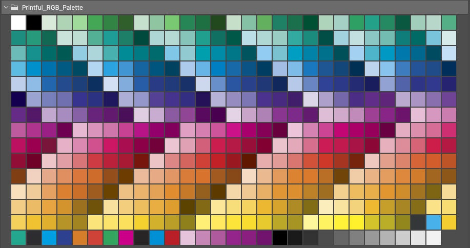 Printful RGB Color Palette - Etsy