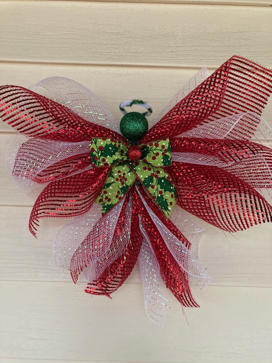 Beautiful Angel Wreath, Angel Christmas Tree Topper, Angel Tree Topper ...