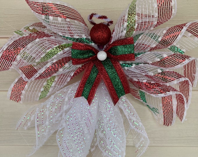 Beautiful Angel Wreath, Angel Christmas Tree Topper, Angel Tree Topper ...