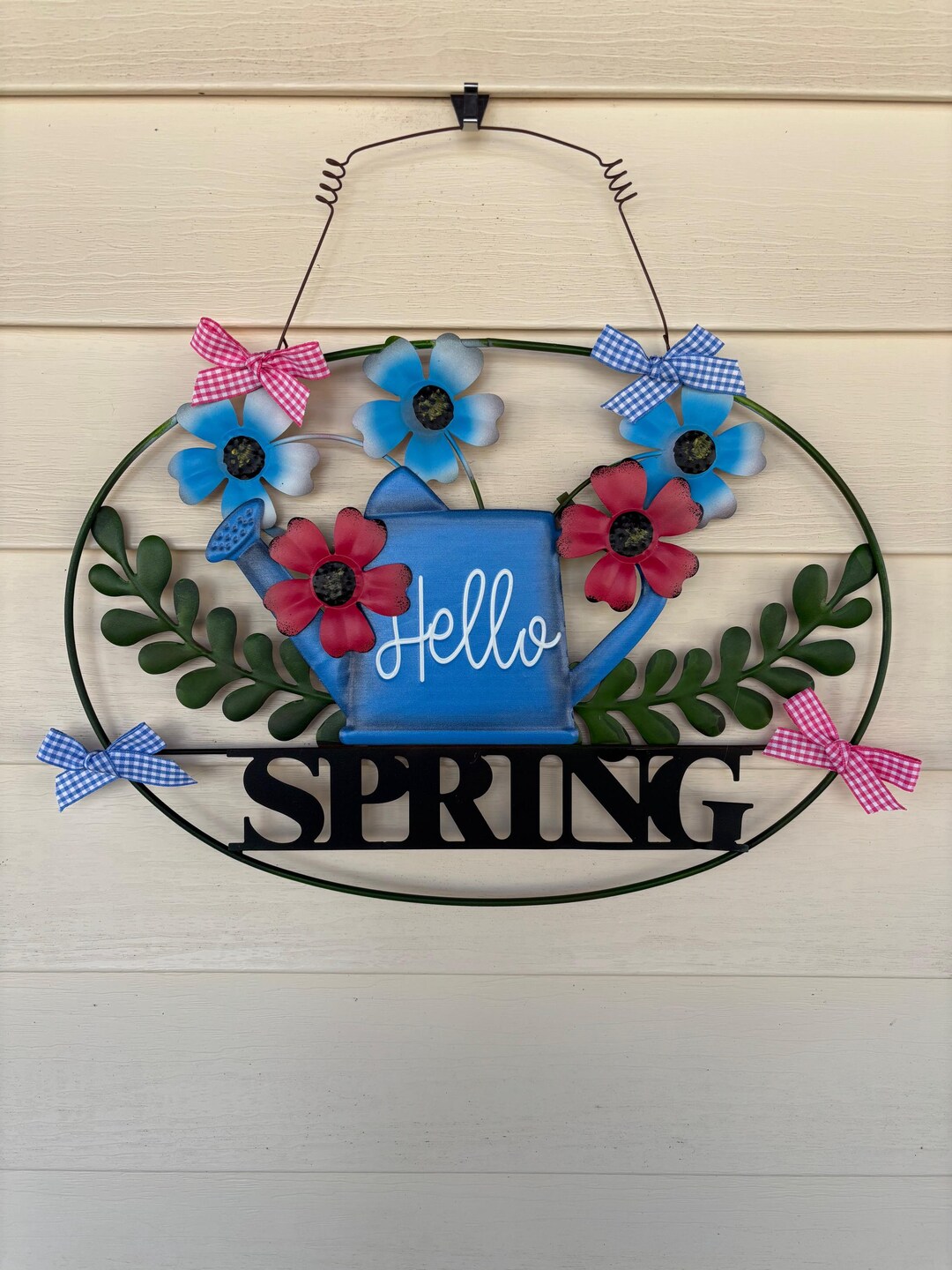 HELLO SPRING Metal Sign, Spring Metal Sign With Flowers, Spring Sign ...