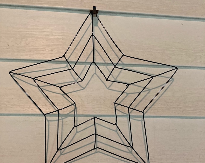 Star Metal Wreath Form, Star Form, Star Shaped Metal 3D Wreath Form ...