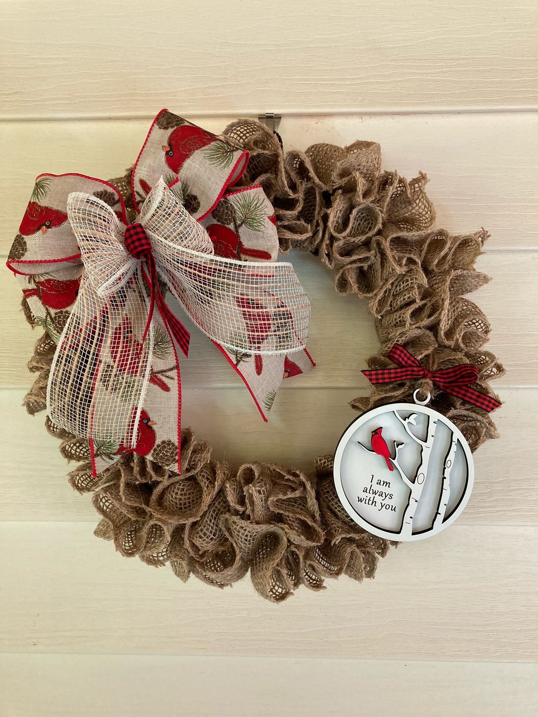 Cardinal Wreath, Red Cardinal Wreath, Cardinal Decor, Cardinal Sign ...