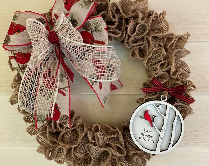 Cardinal Wreath, Red Cardinal Wreath, Cardinal Decor, Cardinal Sign ...