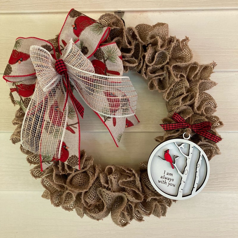 Cardinal Wreath - Etsy