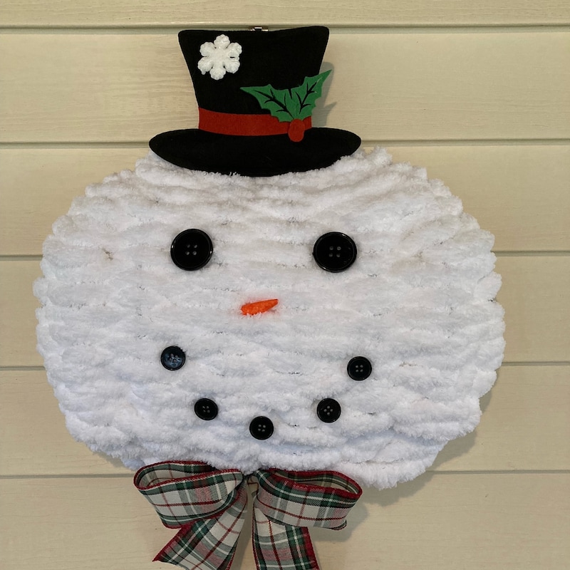 Snowman Head Wreath - Etsy