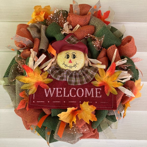Scarecrow Wreath - Etsy