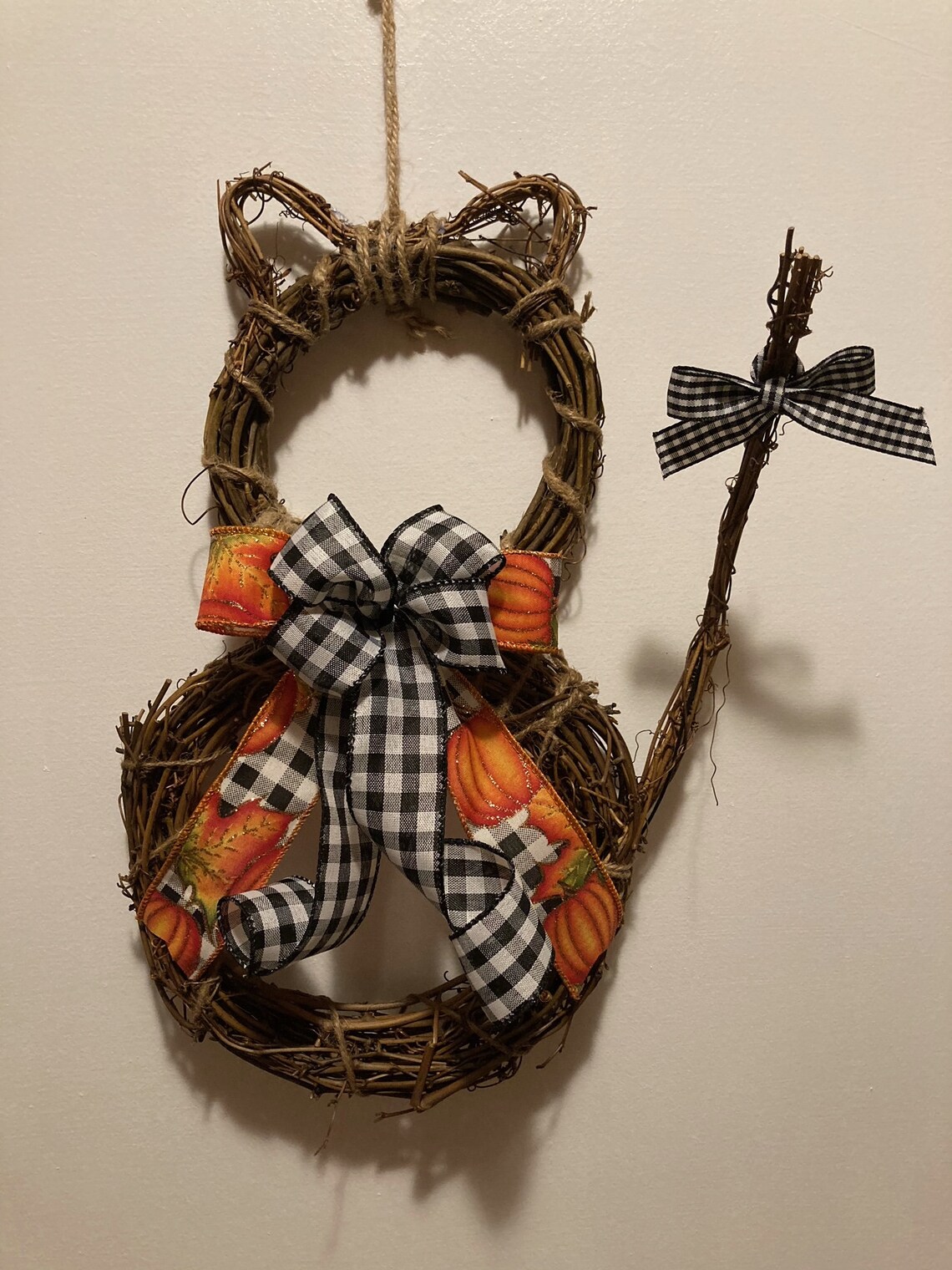 Kitty Wreath Cat Wreath Fall Cat Wreath Feline Wreath Cat | Etsy