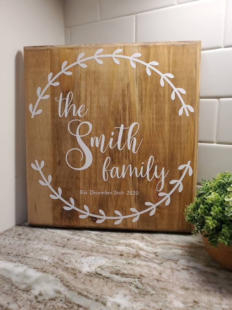 Rustic Family sign wood customized sign wedding gift | Etsy