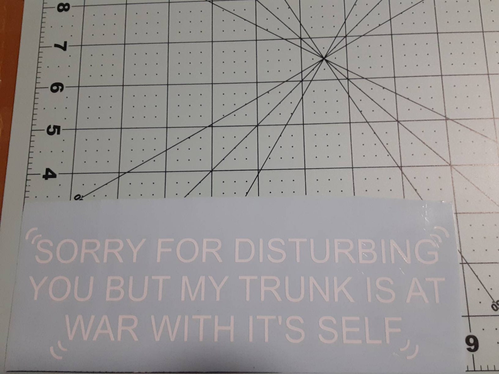 Sorry for Disturbing You Decal. My Trunk is at War With It's Self Decal ...