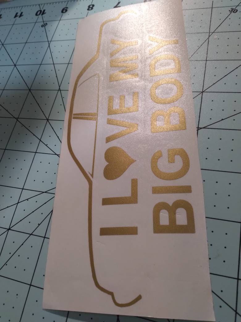 I Love My Big Body, Decal. I Love My Big Body Decal With the Outlining ...