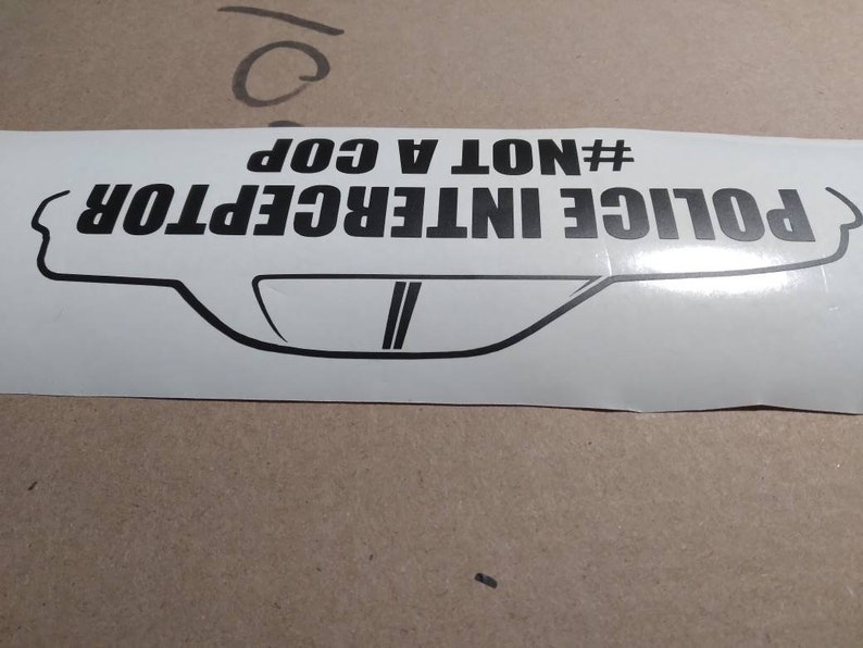 Police Interceptor #not A Cop / Ford Crown Victoria Silhouette Decal ...