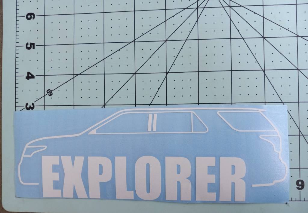 Ford Explorer Silhouette Decal. 2011-2019 Ford Explorer. 5th Gen Ford ...