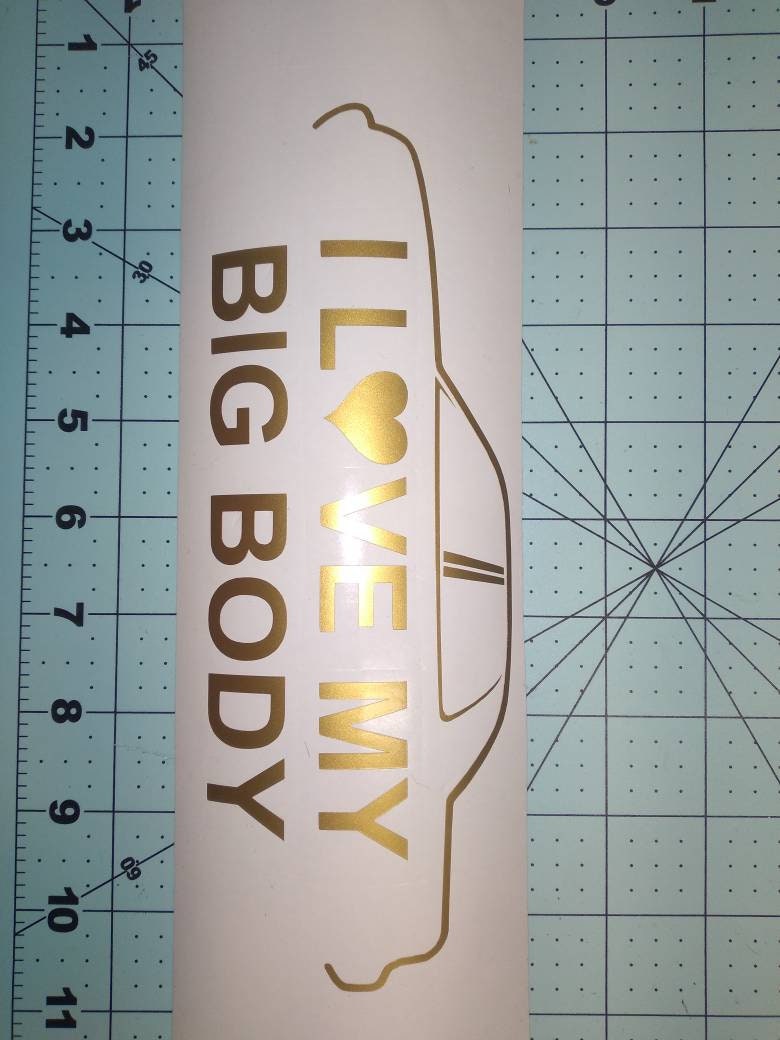 I Love My Big Body, Decal. I Love My Big Body Decal With the Outlining ...