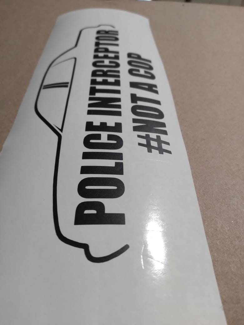 Police Interceptor #not A Cop / Ford Crown Victoria Silhouette Decal ...