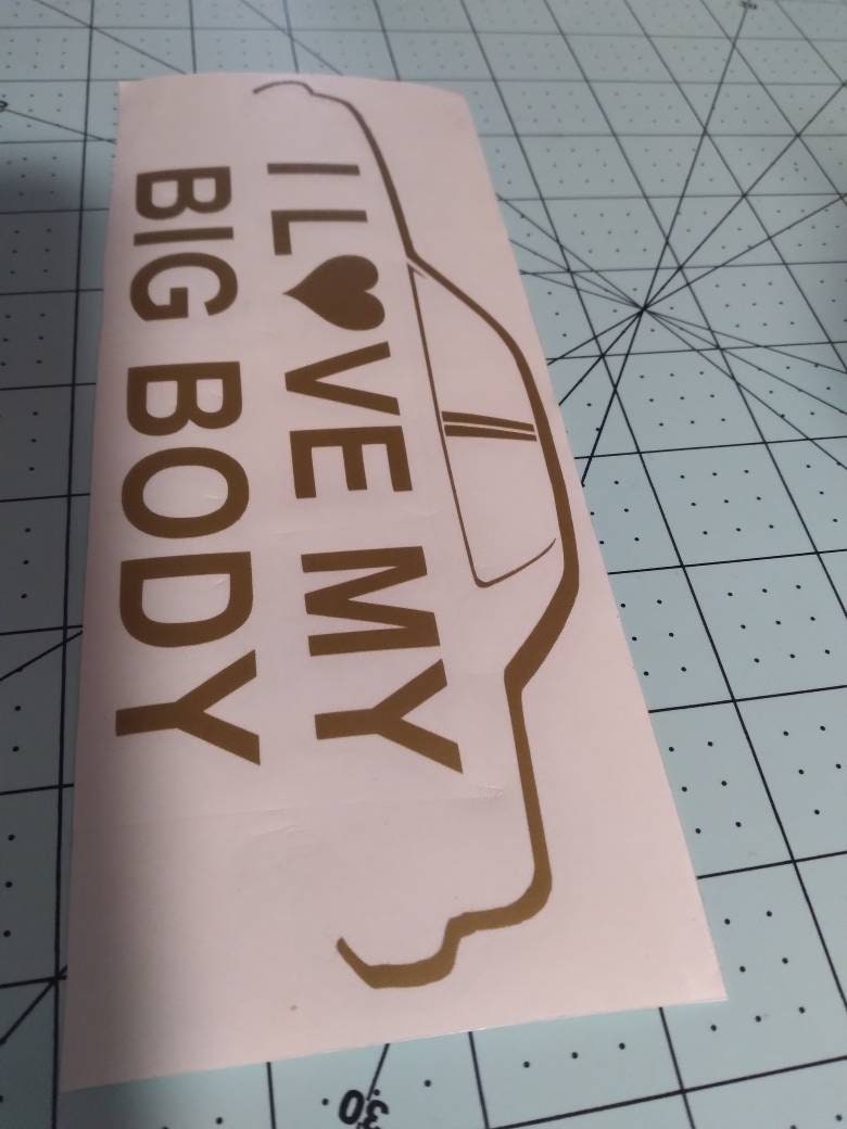 I Love My Big Body, Decal. I Love My Big Body Decal With the Outlining ...