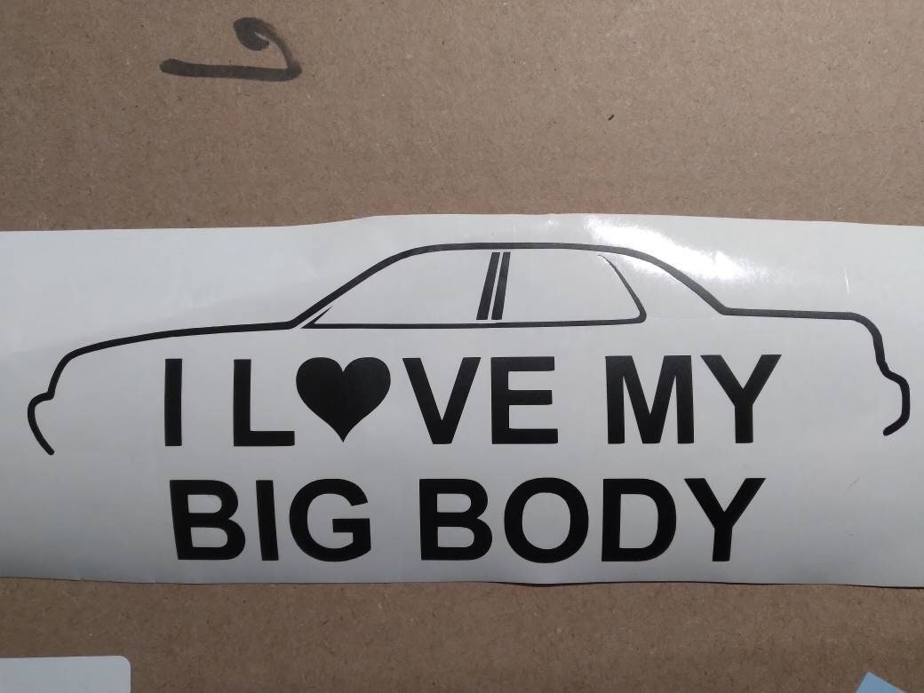 I Love My Big Body, Decal. I Love My Big Body Decal With the Outlining ...