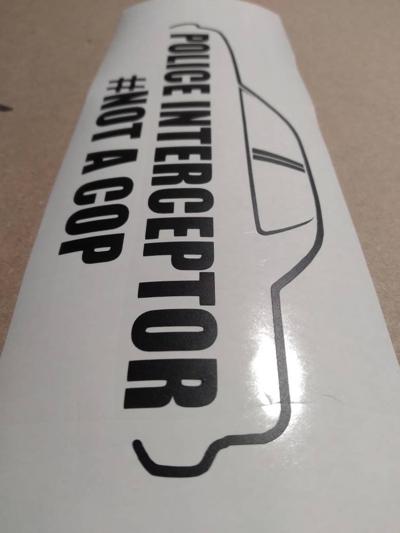 Police Interceptor #not A Cop / Ford Crown Victoria Silhouette Decal ...