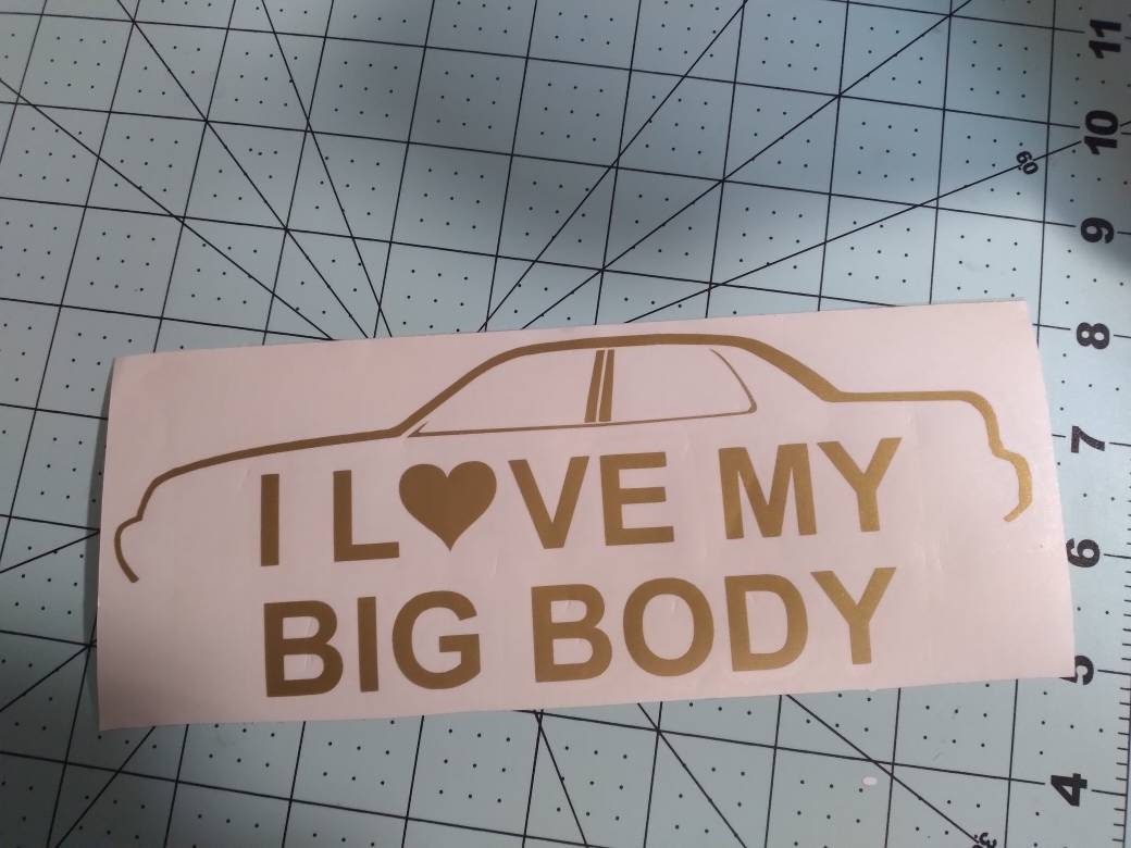 I Love My Big Body, Decal. I Love My Big Body Decal With the Outlining ...