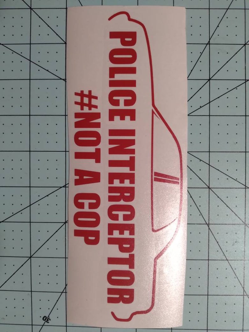 Police Interceptor #not A Cop / Ford Crown Victoria Silhouette Decal ...