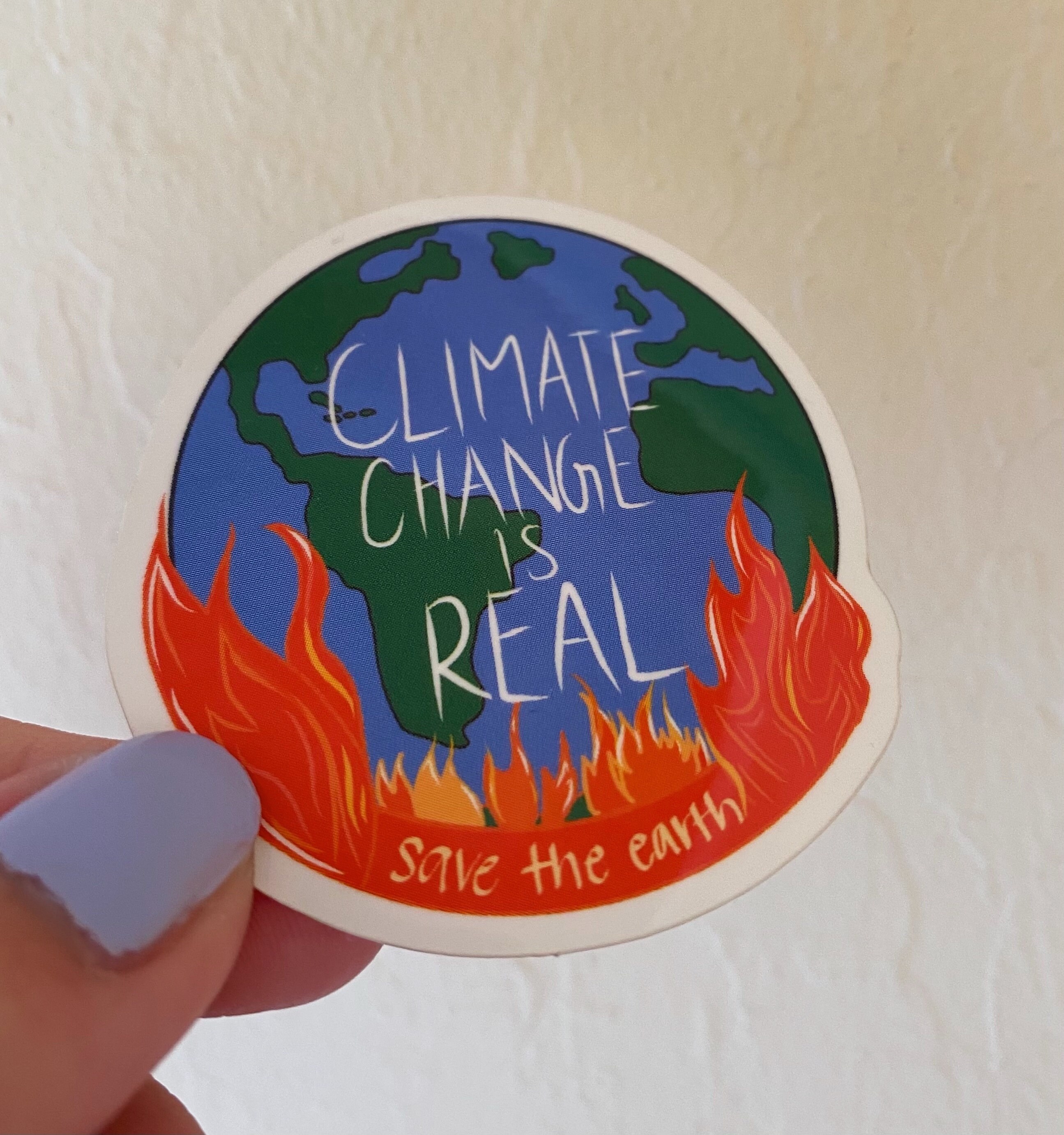 Climate Change Sticker, Climate Change is Real, Donate - Etsy
