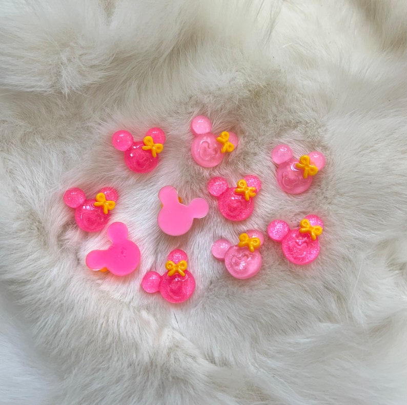 Minnie Mouse Cabochon Charms, Disney Charms, Flat Back Charms - Etsy