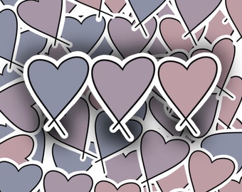 Heart With Outline Symbol Love Vinyl Decal Sticker - Etsy