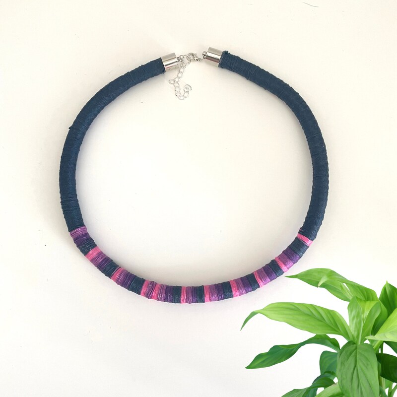 Fiber Necklace - Etsy