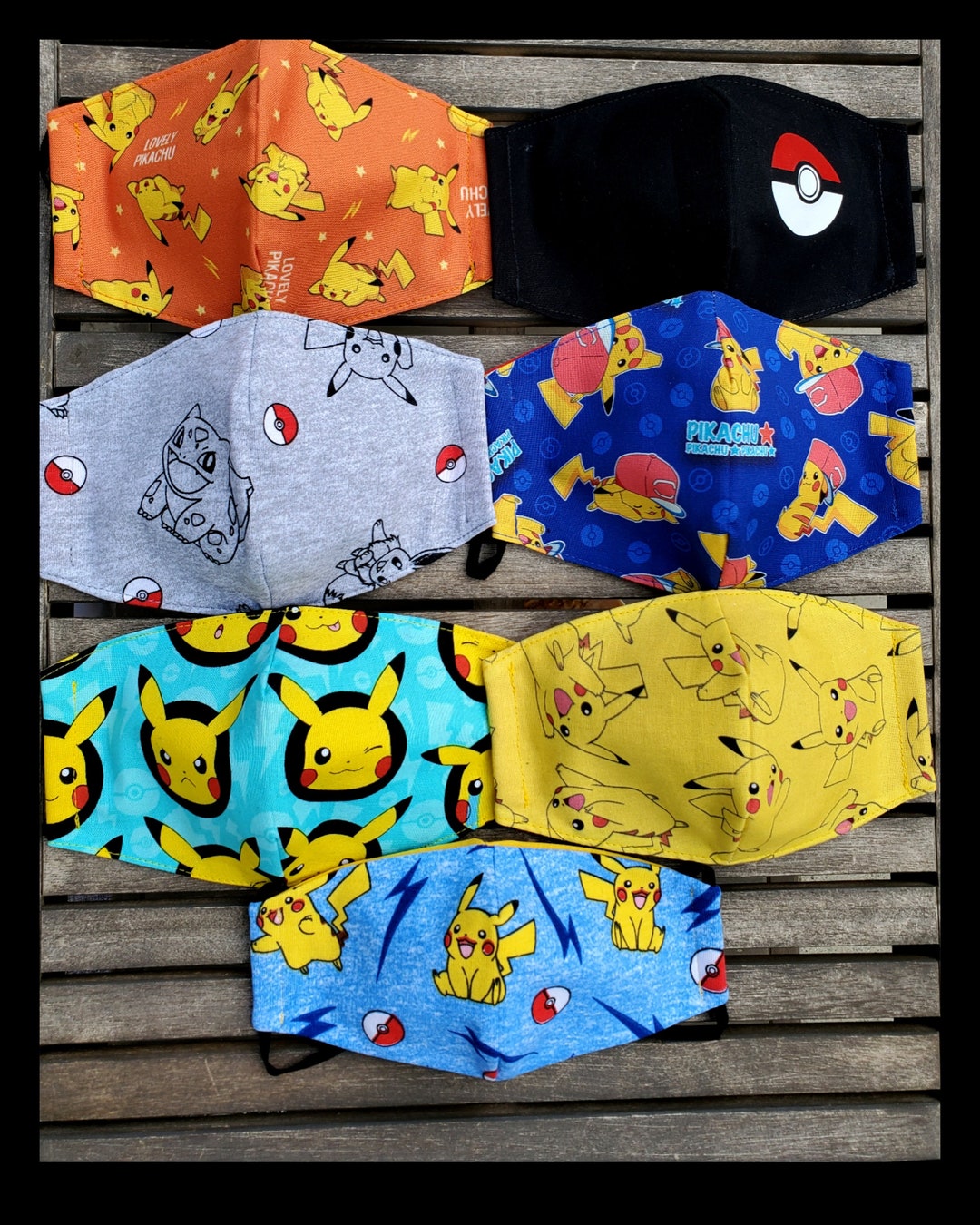 Pikachu Face Mask Pokemon Face Mask Pikachu Mask Pokeball - Etsy