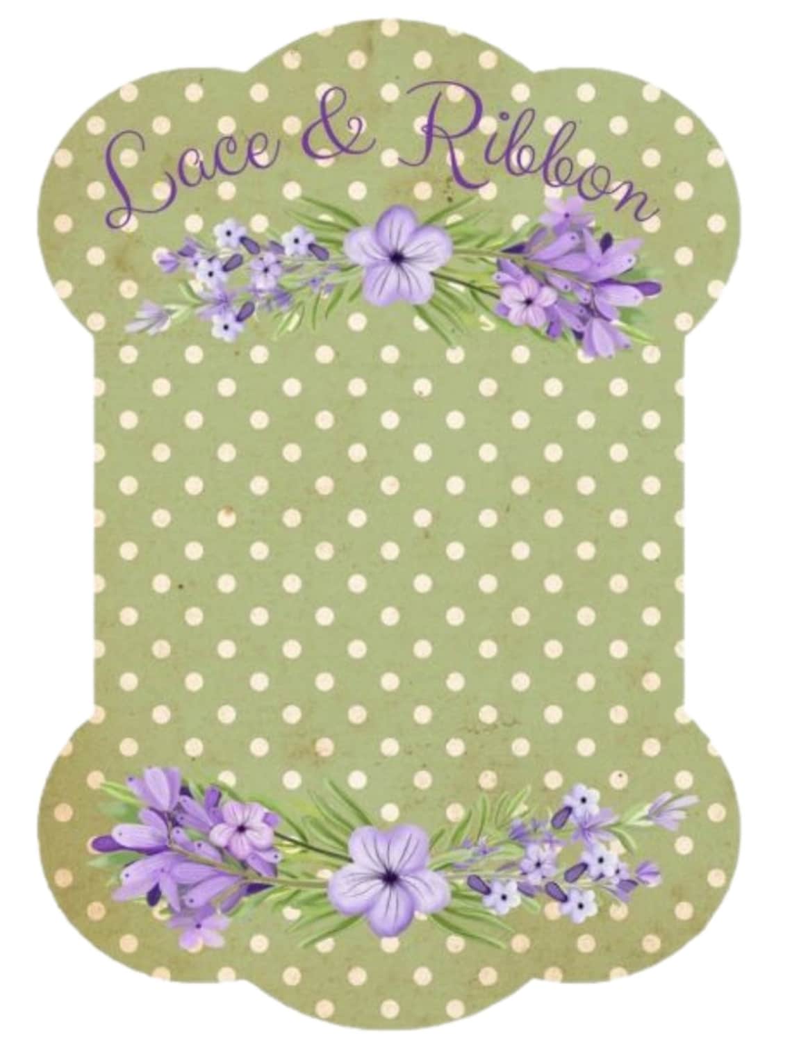 Printable Spool Card for Lace and Ribbon | Junk Journal | Instant ...