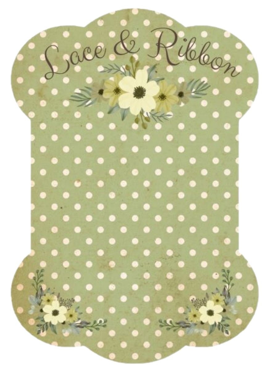 Printable Spool Card for Lace and Ribbon Junk Journal Instant Download ...