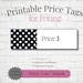 Printable Market Tags for Craft Show Small Businesses Price Tag to ...