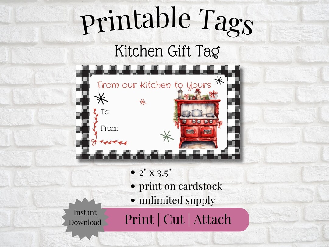 Printable Tag for Kitchen Holiday/christmas Food Gifts Instant Download ...