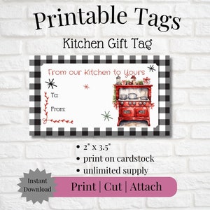 Printable Tag for Kitchen Holiday/christmas Food Gifts Instant Download ...