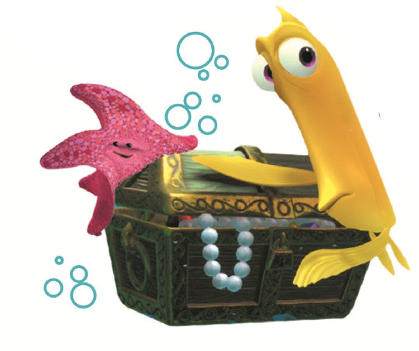 6 Inch Bubbles Yellow Tang Fish Peach Starfish Finding Nemo 2 | Etsy