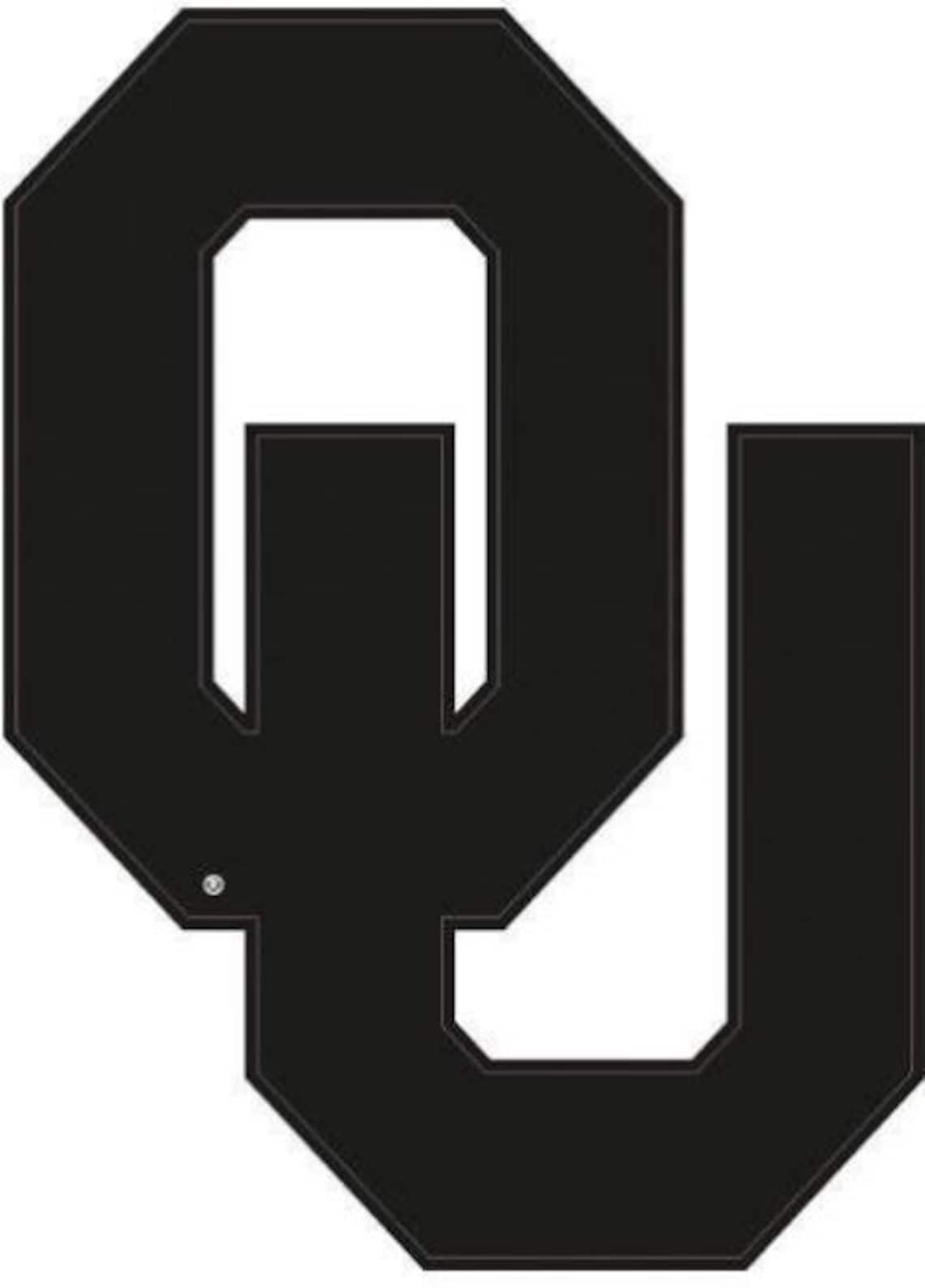 2 Sizes Black OU Logo Decal University of Oklahoma Sooners | Etsy
