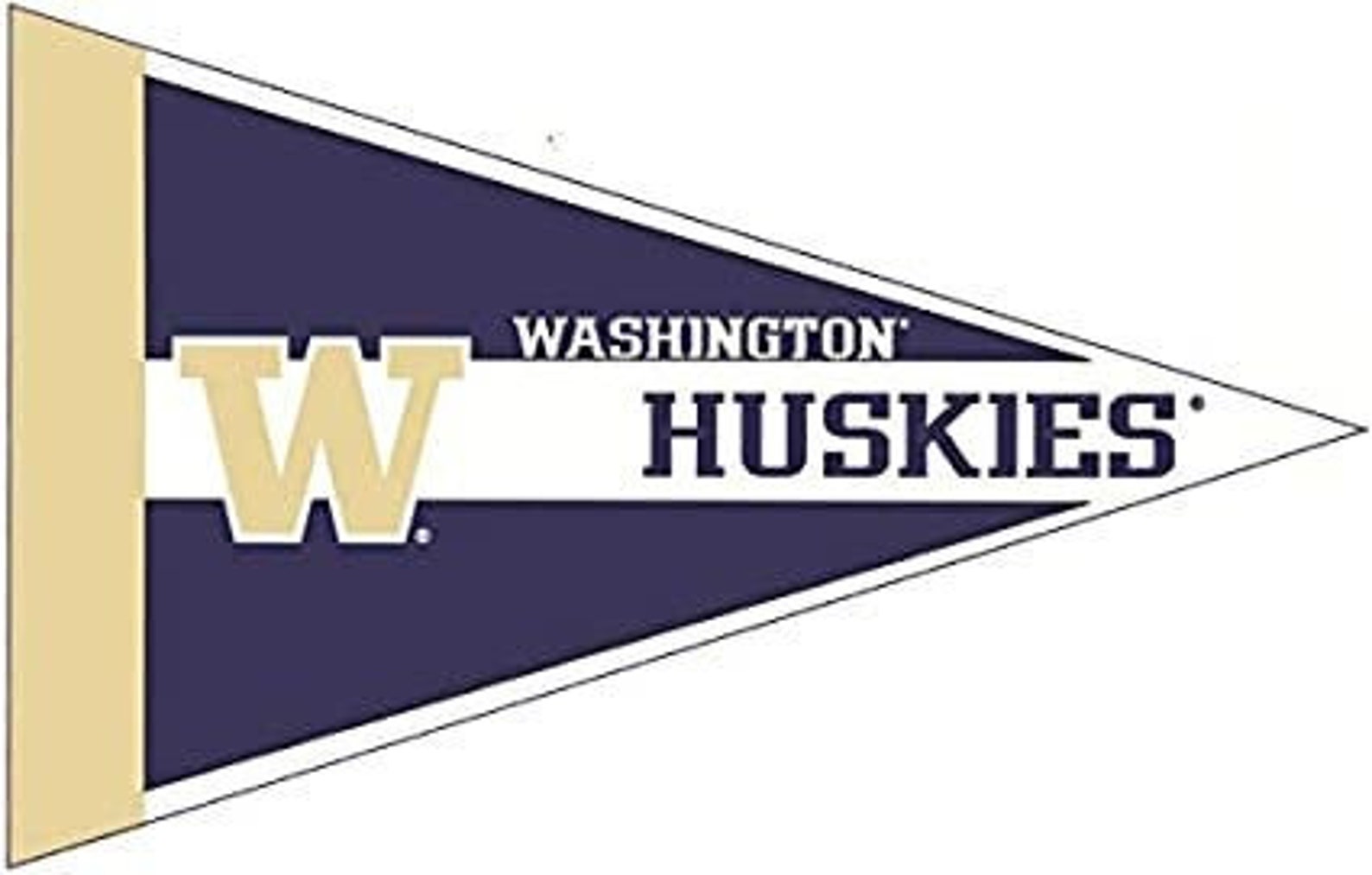 11 Inch Pennant Flag UW W University of Washington Huskies | Etsy