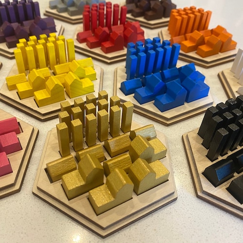 Settlers Piece Holder/organizer set of 2 4 or 6 Black | Etsy