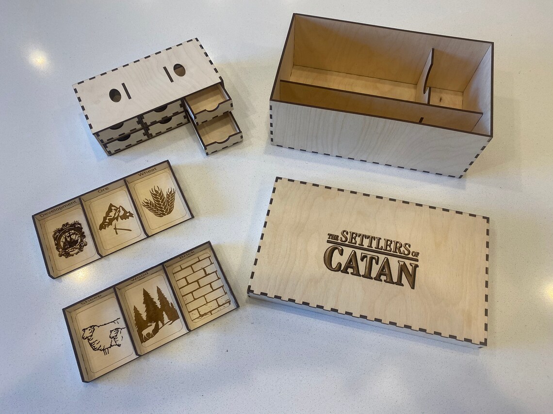 Catan Card Holder Trays for Settlers of Catan Board Game Fits | Etsy